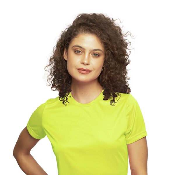 Playera Cuello Redondo – Dama – Manga corta – Colores neón – Moda Uniforme